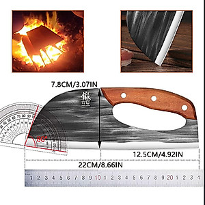 Multifunction Chinese Chef Knife, 9.5 Inch Stainless Steel Meat Cleaver, Effort Saving Kitchen Knife, for Home Outdoor Cooking, Kitchen Deboning, Camping BBQ, 𝘔𝘺 𝘖𝘳𝘥𝘦𝘳 𝘋𝘦𝘢𝘭𝘴