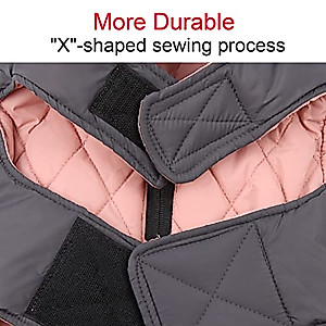 JoyDaog Fleece Collar Dog Coats for Small Dogs,Reversible Warm Puppy Jacket for Cold Winter,Pink S