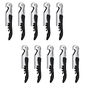 Professional Wine Opener,Best Bottle Opener For Beer or Wine, All-In-One Waiters Corkscrew,The Favored Choice of Sommeliers, Waiters and Bartenders Around the World,10Packs