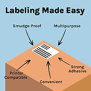 Premium Label Supply White Sticker FBA Labels – 4" x 3.33" – Laser/Inkjet Compatible – (6 Labels/Sheet), 25 Sheets - 150 Total Adhesive Labels