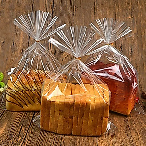 Erioctry 100 Pcs 8.7x12 inch Clear Flat Cello/Cellophane Treat Bag Digital Packaging Pouch Waterproof Gift Wrap Packing Party Favors Treat Bag For Bakery Cookies Candies