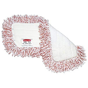 Rubbermaid 1M20 Reveal Mop Dry Dusting Cleaning Pad, 15-Inch, White/Red