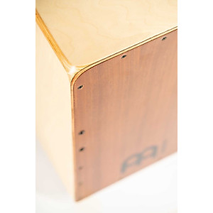 Meinl Cajon Box Drum with Internal Strings for Snare Effect - NOT MADE IN CHINA - Mahogany Frontplate / Baltic Birch Body, Woodcraft Professional, 2-YEAR WARRANTY(WCP100MH)