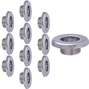 Holdrite Fixture Outlet Box Escutcheon, Pack of 10, Large Hole 3-3/4 Inch OD, Chrome Trim Cover, Copper, PEX, CPVC, HR-F-CHL