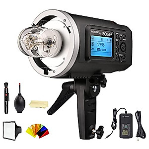 Godox AD600BM Bowens Mount 600Ws GN87 High Speed Sync Outdoor Flash Strobe Light with 2.4G Wireless X System, 8700mAh Battery to Provide 500 Full Power Flashes Recycle in 0.01-2.5 Second