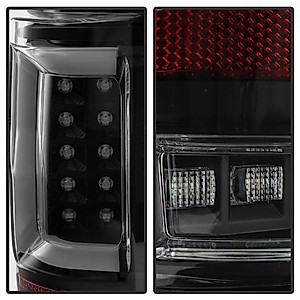 ACANII - For 2004-2008 Ford F150 LOBO Styleside Black Housing LED Tube Tail Lights Brake Lamps Driver & Passenger Side