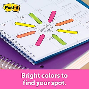 Post-it Message Flags, Sign and Date, 30/Dispenser, 4 Dispensers/Pack.47 in Wide, Assorted Colors (684-SD)