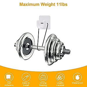 Adhesive Shower Curtain Rod Holder, 4 Pack Curtain Rod Bracket with Adhesive Pieces No Drilling Spring Tension Rod Retainer for Bathroom Kitchen Bookshelf| Rod End Diameter within 0.86inch