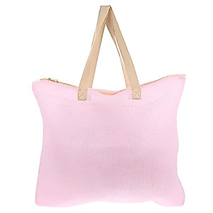 OSALADI Mesh Laundry Bags Mesh Wash Bag for Delicates Underwear with Premium Zipper Clothing Washing Bags for Laundry Travel Storage Bag Pink