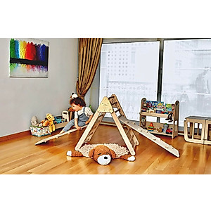 Kidodido Climbing Set | Triangle & Arch & Two Ramp Full Set | Montessori Climbing Jungle Set | Climbing Triangle & Arch Set with Two Ramp | Climbing Set for Children's Rooms | Indoor Playground