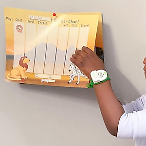 Potty Time:The Original Potty Watch|Water Resistant,Toilet Training Aid,Warranty(30|60|90 Min Auto Timers w/Music & Flashing Lights for Fun & Gentle Reminders)Orange, Savanna Sticker Chart+Battery Kit