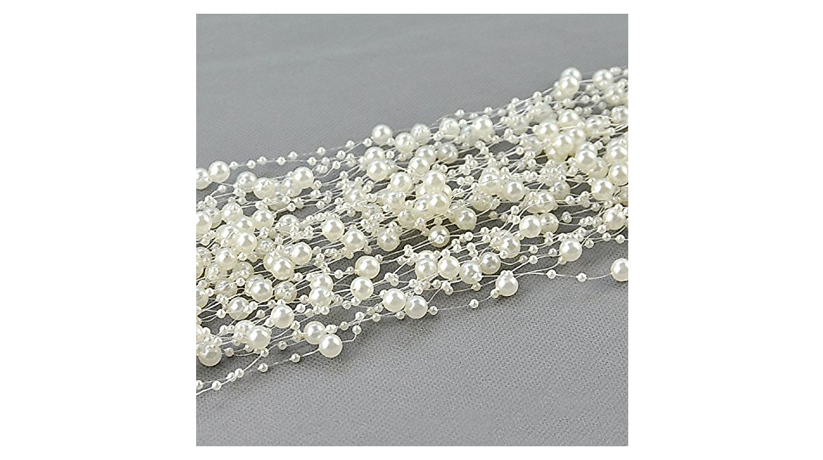 Ivory Pearl String Garland - 200 Feet for Weddings