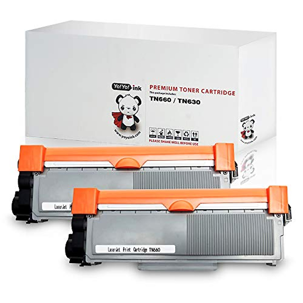 YoYoInk Compatible Toner Cartridge Replacement for Brother TN660 TN630 High Yield (2 Black)