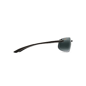 Maui Jim Men's and Women's Banyans Polarized Rimless Sunglasses, Gloss Black/Neutral Grey, Large