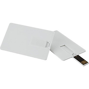 Credit Card USB Flash Drive Blank DIY Memory Stick Wholesale Bulk Pack 5 (128GB, White)
