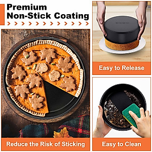 Homikit 6 Inch Cake Pan Set of 4, Stainless Steel Nonstick Round Cake Baking Pan Mold, Metal Birthday Wedding Smash Layer Cheesecake Pans for Circle Cake Pizza Pie Tart Quiche, Healthy & Oven Safe