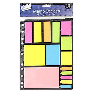 Just stationery Memo Stickies on Ring Binder Mount