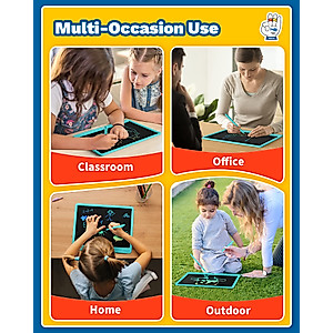 TEKFUN 15inch LCD Writing Tablet Teen Boy Girl Gifts Ideas, Easter Birthday Gifts for Kids, Drawing Board Educational Toys for 6 4 5 3 Year Old Boys, Homeschool and Office Message Memo Board (Blue)