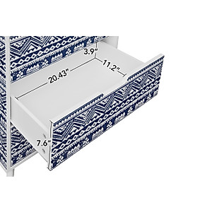 FurSch Farmhouse 3 Drawer Dresser for Storage,Boho Chest of Drawer,Wood Dresser with Drawers for Bedroom Living Room