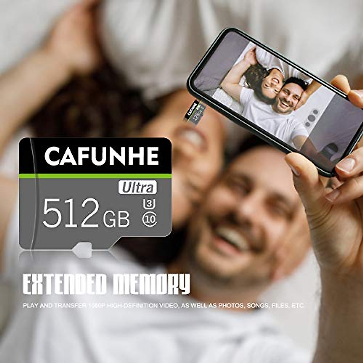 Micro SD Memory Cards 512GB Micro SD Card Full HD Video V10 TF Card 512GB Memory Card High Speed for GOPRO/Smartphone/Tablet/PC/Drone 512GB