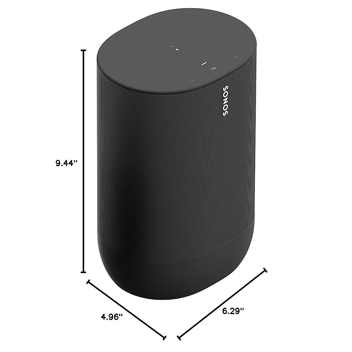 Sonos Move - Battery-Powered Smart Speaker, Wi-Fi and Bluetooth with Alexa Built-in - Black​​​​​​​