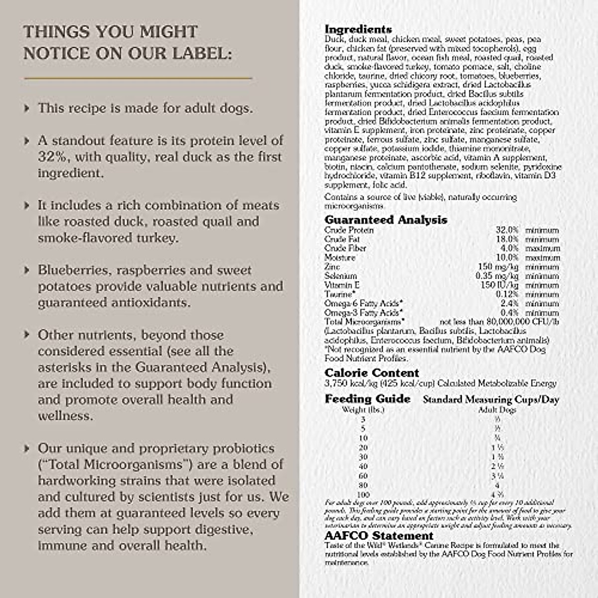 Taste of the Wild Wetlands Grain-Free Dry Dog Food with Roasted Duck 14lb