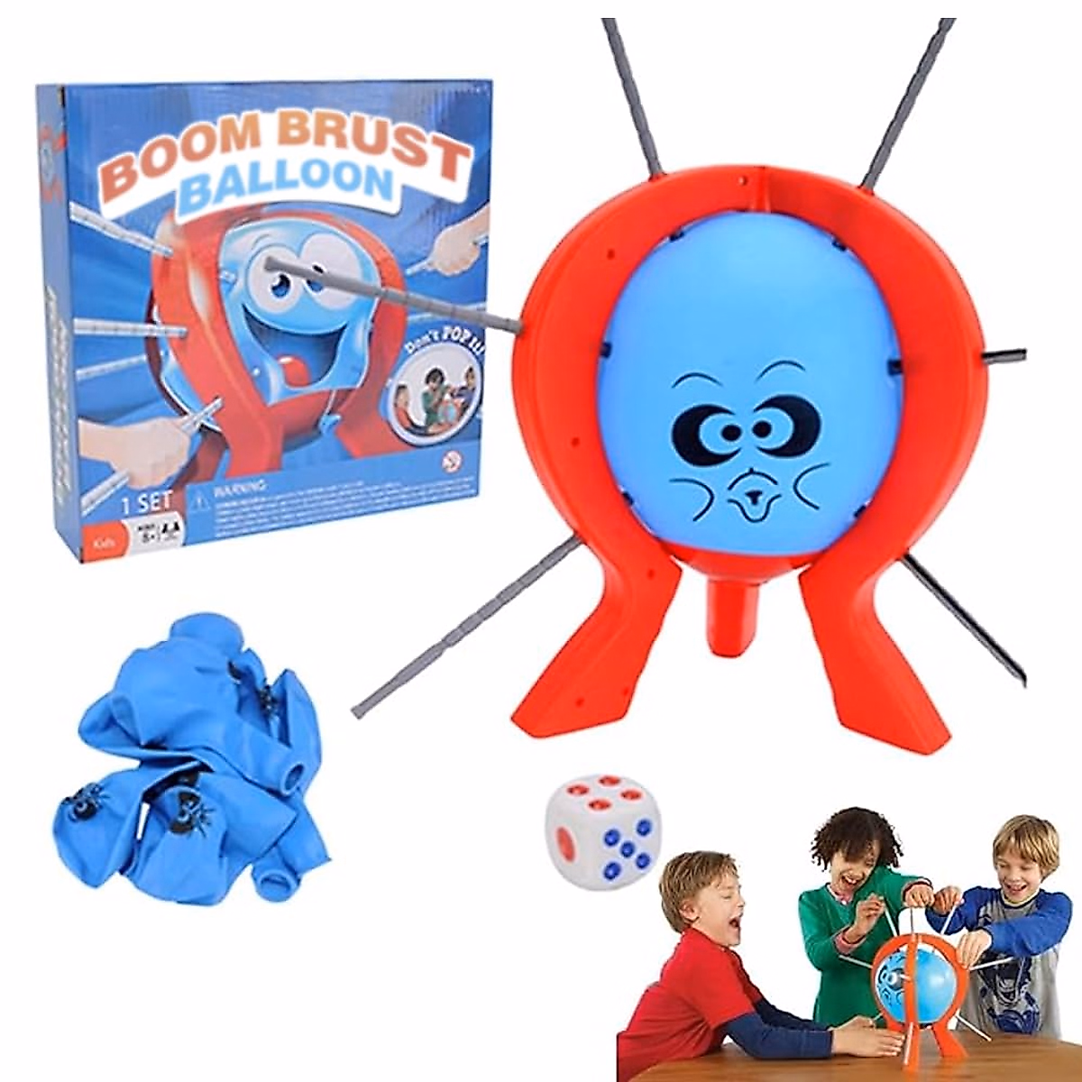 2024 New Balloon Burst Game - Boomboom Pop Game, Tricky Balloon Popping Interactive Game, Popping Balloon Crisis for Parent-Child Game Desktop Toy, Pop The Balloon Family Gathering Game (1 SET)