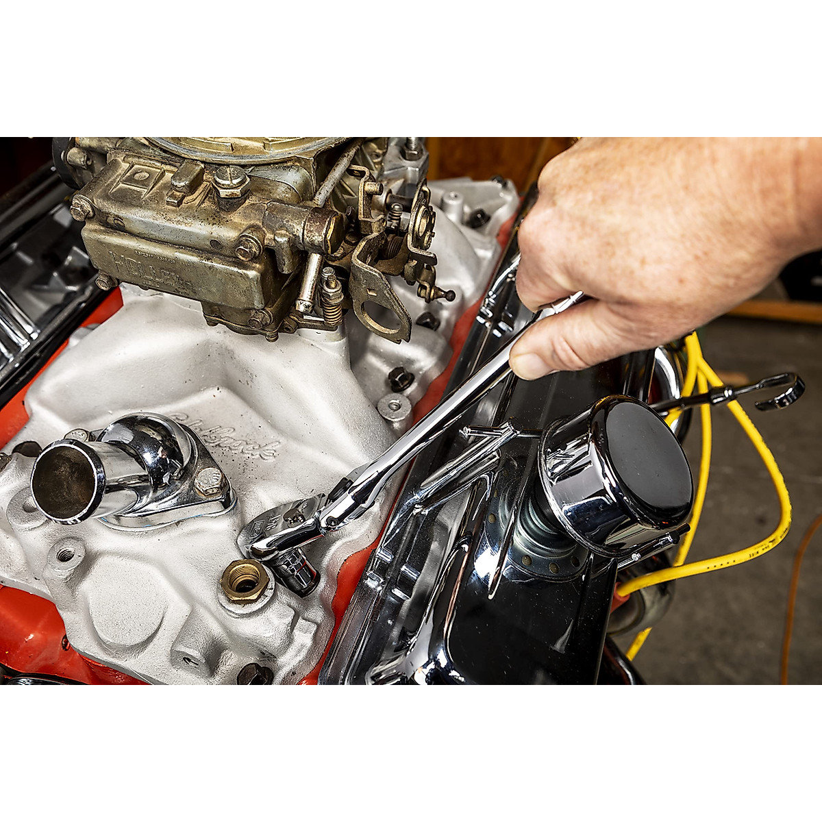 GEARWRENCH 3 Piece 1/4", 3/8" and 1/2" Drive 84 Tooth Locking Flex Head Teardrop Ratchet Set - 81276A-07