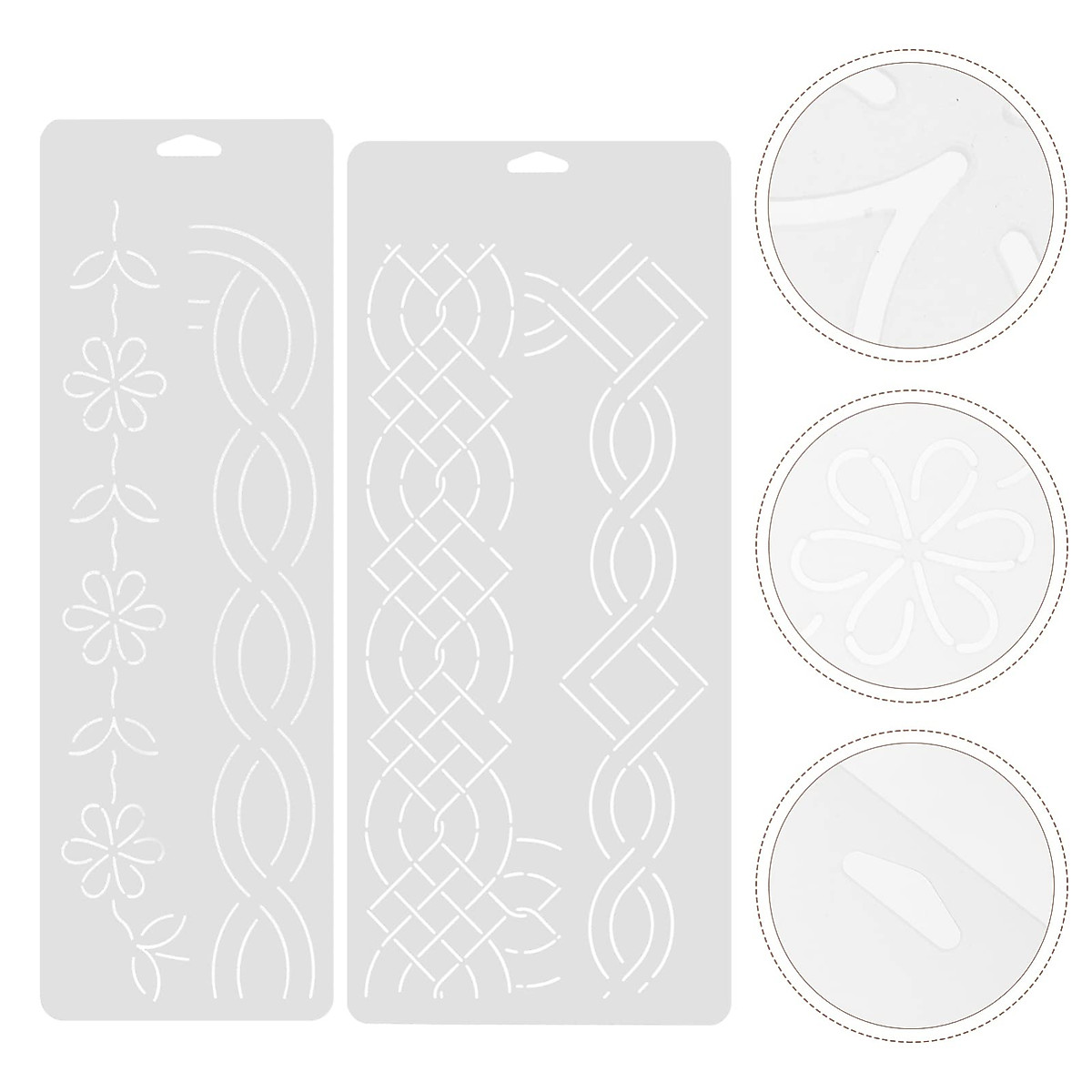 Ciieeo Quilt Stencil 2Pcs Quilting Creations Stencils for Machine and Hand Quilting Quilt Plastic Stencils for Borders