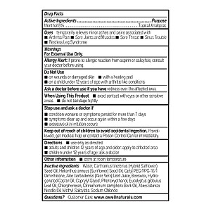 OWELL NATURALS Arthritis Pain Relief Cream, Fast-Acting, Deep Penetrating Joint & Muscle | Non-Greasy Formula for Back, Knee, Feet, Hand, Legs, Shoulder | Natural Ingredients, 2 oz