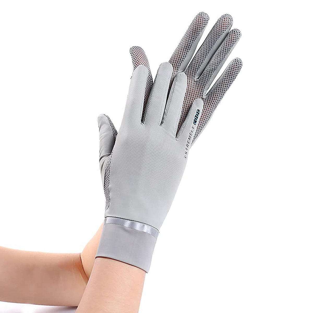 Reflective Mesh Driving Gloves for Women Summer Anti-UV Protection Sunscreen 2 Fingers Flip Touchscreen Cooling Breathable Gloves Cycling Riding Full Palm Sport Non-Slip Grip Motorcycle Golf Mittens