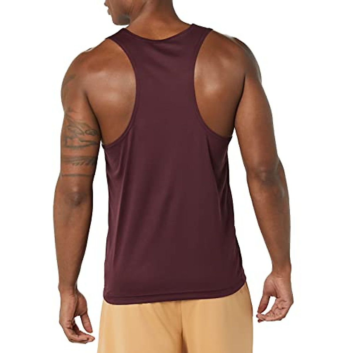 Amazon Essentials Men's Tech Stretch Tank Baselayer, Burgundy, XX-Large