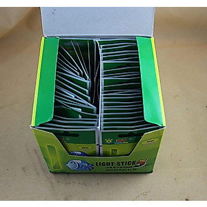 Brccee AC 250 Pieces (50bags) 4.537mm Float Glow Stick Night Fishing Green Fluorescent Light