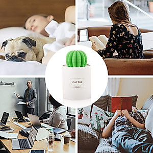 ONUEMP Cactus Humidifiers with Night Light, Mini Cool Mist Humidifier 280ml USB Portable Air Diffuser, Auto Shut-off, Gift for Christmas, Valentines, for Bedroom, Baby, Travel, Desktop, Home, Office