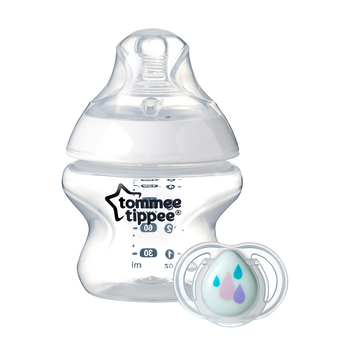Tommee Tippee Closer to Nature Baby Bottle with 0-2 Mo. Newborn Pacifier - 5-Ounce