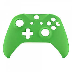 eXtremeRate Green Soft Touch Front Housing Shell Case for Xbox One S/X Controller, Comfortable Replacement Kit Faceplate Cover for Xbox One Wireless Controller Model 1708 - Controller NOT Included