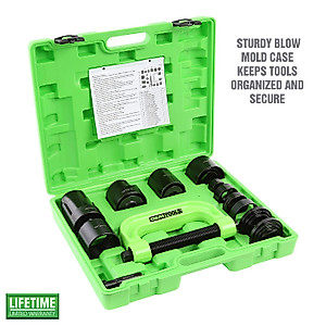 OEMTOOLS 25104 21-Piece Master Ball Joint Press Kit, Ball Joint Puller for Upper and Lower Ball Joints, U-Joints, and Brake Pins, Automotive Tool Kit Compatible with 2WD and 4WD Vehicles