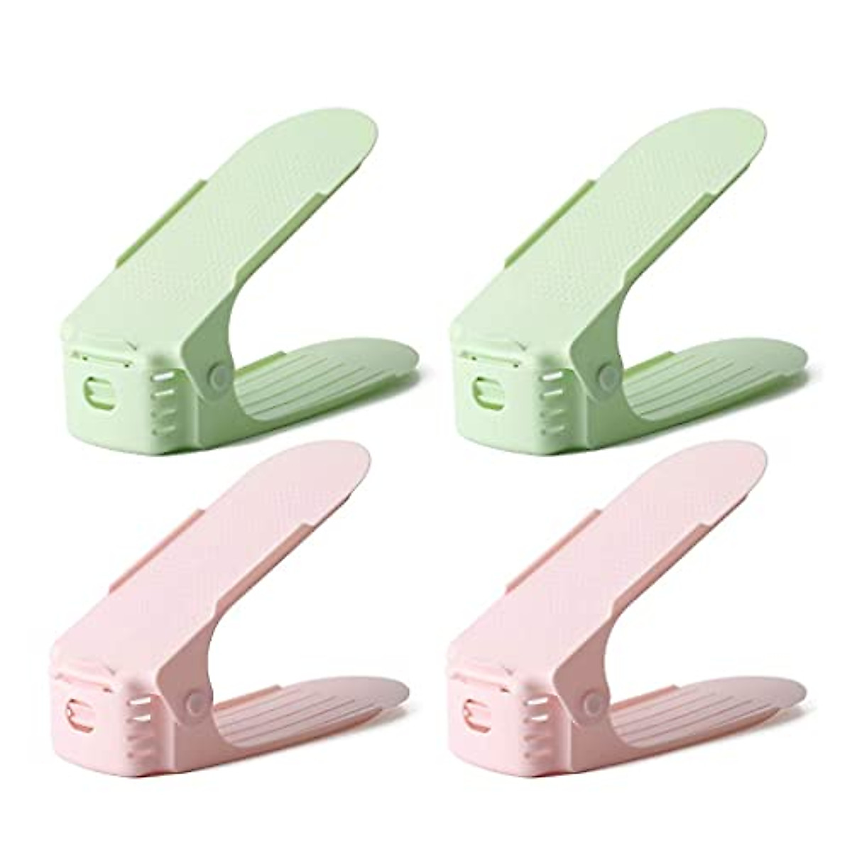 HTLLT Practical and Convenient Shoe Slots Organizer Adjustable Shoe Racks Space Saver Shoe Holder 4/8 Piece Set,D,4 Piece Set