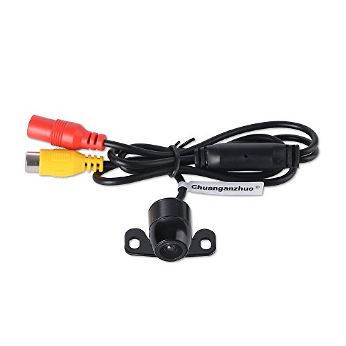 Chuanganzhuo Car Front View Camera, Universal High Definition CMOS Non-Mirror Image Waterproof Front View Camera,Without Distance Scale Line,16.5mm,Black