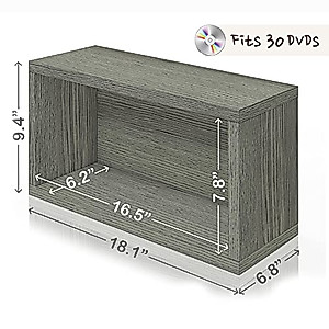 Way Basics Media Storage DVD Rack Stackable Organizer - Holds 30 PS5 Games, DVDs, Blu-Rays (Grey)