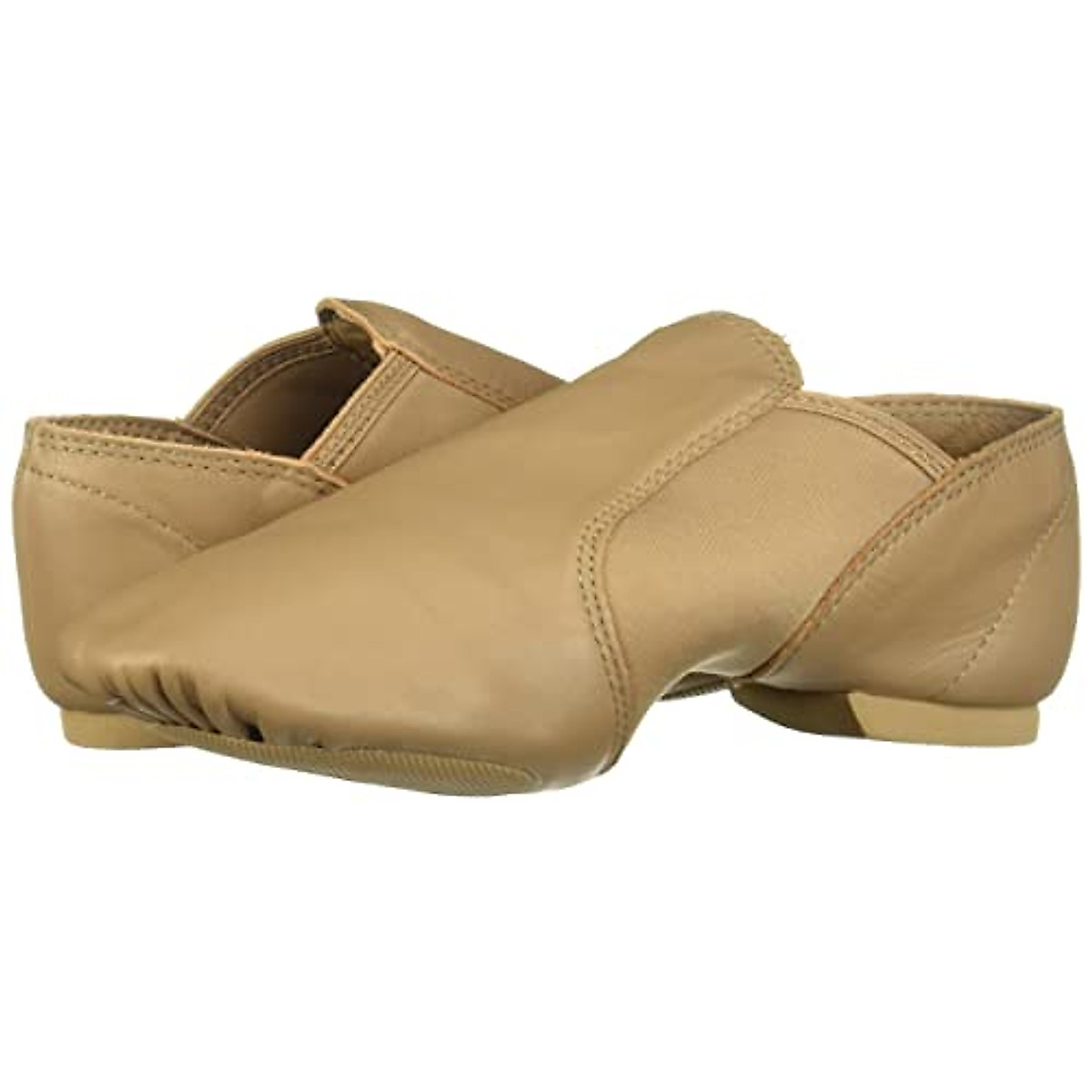 Capezio Women's E-Series Jazz Slip On Shoe, Caramel, 11