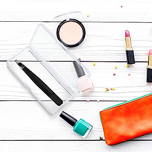 18 Pieces Small Plastic Case Small Storage Containers Clear Storage Case Small Plastic Box with Lid Containers for Bobby Pin Swab, Craft, Jewelry, Coin, Screw, Bead, 3.9 x 1.6 x 0.6 Inch