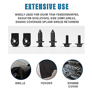 Zlirfy 35PCS Engine Under Cover Splash Shield Guard Body Bolts Screws,Bumper Fender Liner Push Retainer Fastener Rivet Clips,Bumper Clips Extruded U-Nuts Kit,Replacement for G35 G37 FX35 FX45