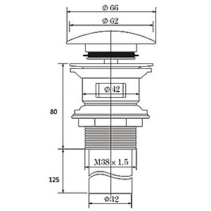 LightInTheBox Vessel Sink Drain Stoper with Overflow Chrome Finish Clic-clac Pop up Drain Catcher (Sink Drain) (Sink Drain)