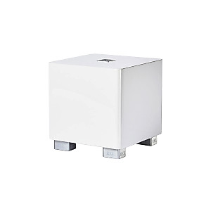 REL Acoustics T/5x Subwoofer, 8 inch Down-Firing Driver, Arrow Wireless Port High Gloss White
