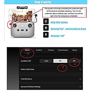TORTOISE Payload Delivery Airdrop Transport Device Fishing Bait Line Throwing Drone Toy/Search &Rescue For Dji Mavic Air 2/2s Quadrotor Drone Drop Release Accessories