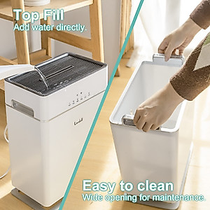 [LCD-2109]]Lacidoll Humidifiers for Large Room, Top Fill, Wide Spray Nozzle Whole-house Humidifier 2.6Gal/10L Coverage Up to 1000 sq.ft., 800mL/h Output for Home Bedroom Living Room