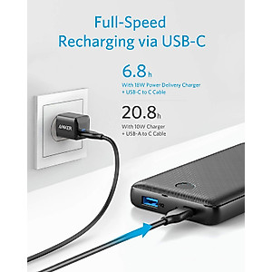Anker Portable Charger, PowerCore Essential 20000 PD (18W) Power Bank with 18W USB C Charger, High Cell Capacity 20,000mAh Power Delivery Battery Pack for iPhone 11/11 Pro/11 Pro Max/X/8, Samsung