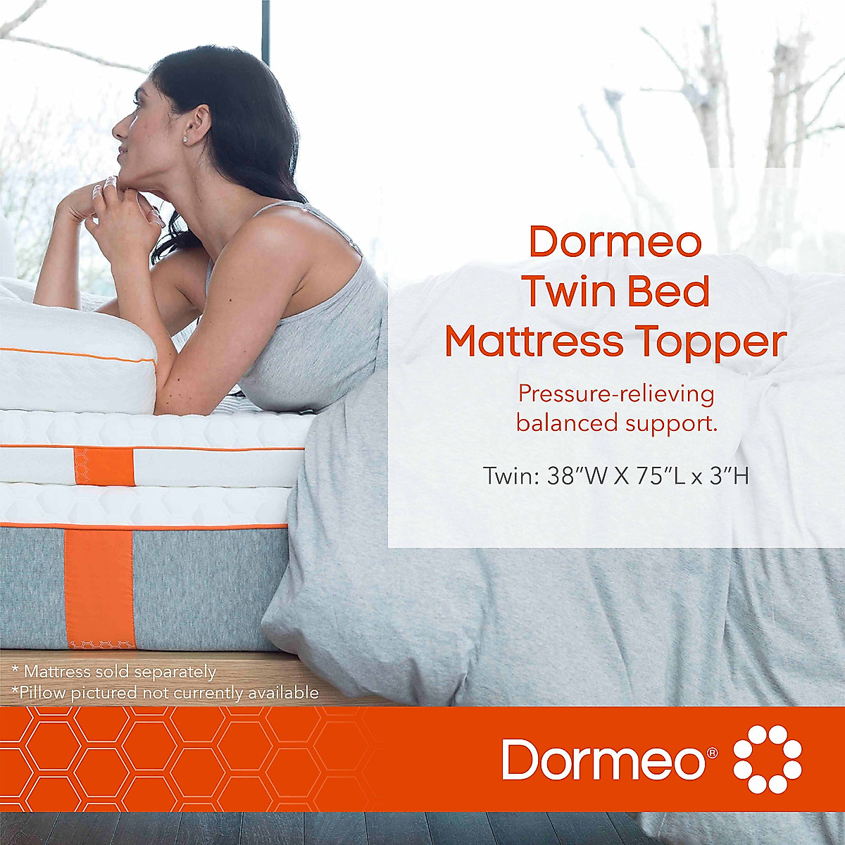 Dormeo Twin Mattress Topper and Premium Waterproof Mattress Protector Bundle