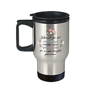 Granddaughter Travel Mug - whenever you feel overwhelmed - Granddaughter From Grandma Graduation Birthday